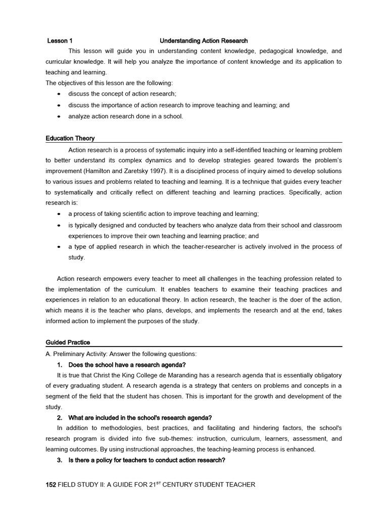 Understanding Action Research in Education | PDF | Teachers | Action ...