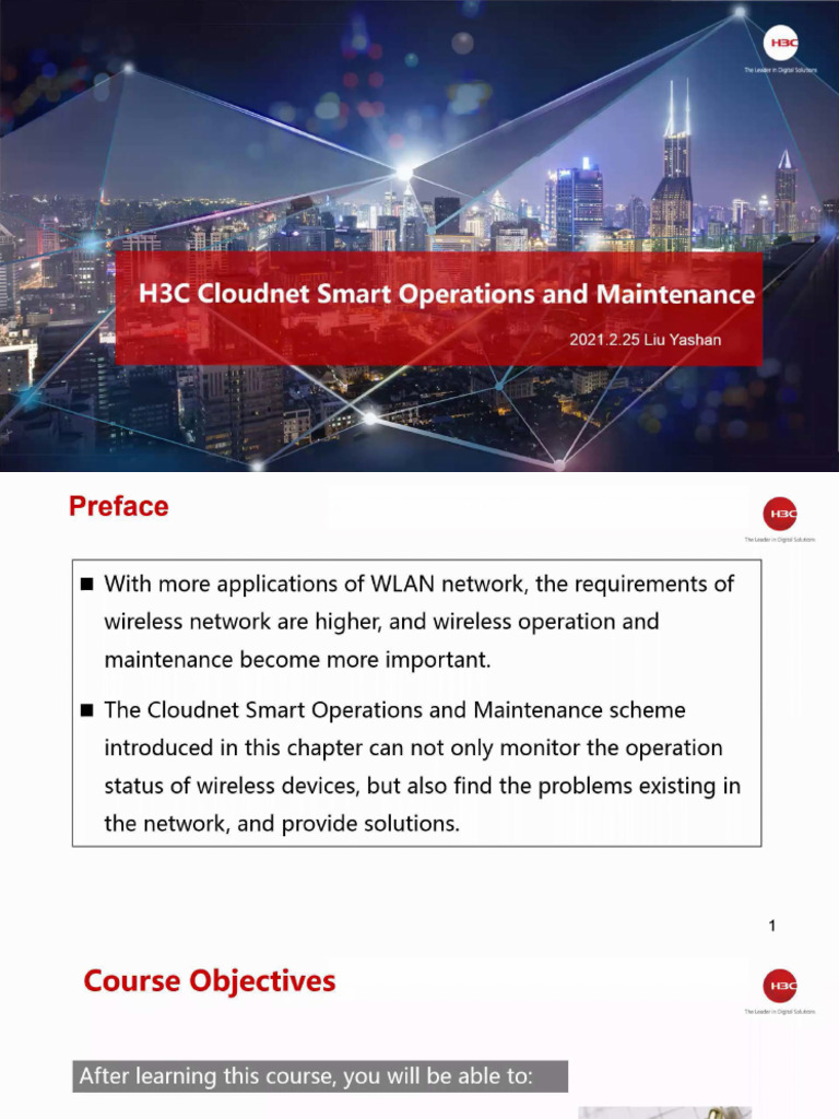 10 H3C Cloudnet Smart Operations and Maintenance III | PDF | Computer Network | Wireless Lan