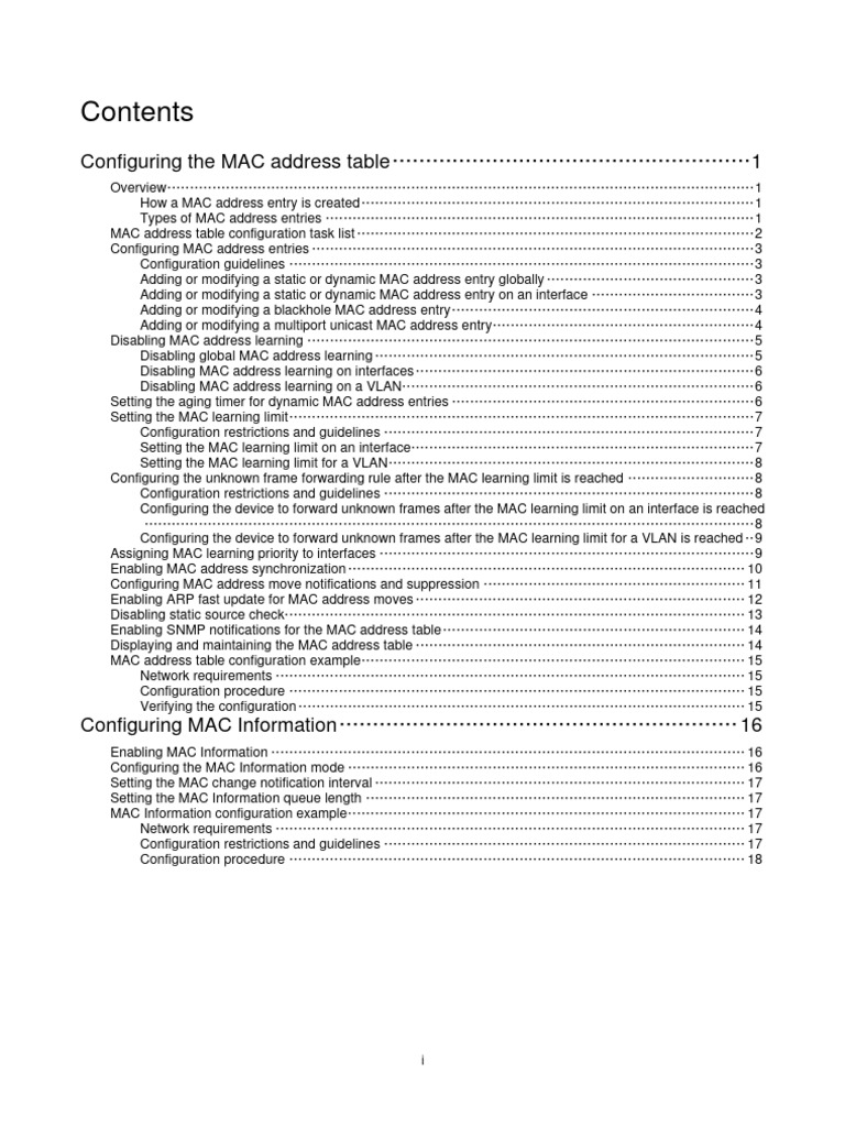05-MAC Address Table Configuration | PDF | Network Switch | Computer ...