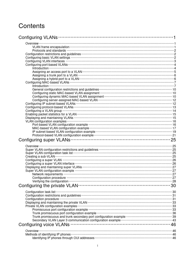07 VLAN Configuration (PAGE1 21) | PDF | Network Switch | Internet Architecture