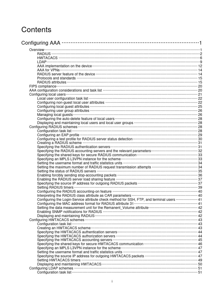 14 AAA Configuration | PDF | Radius | Internet Standards