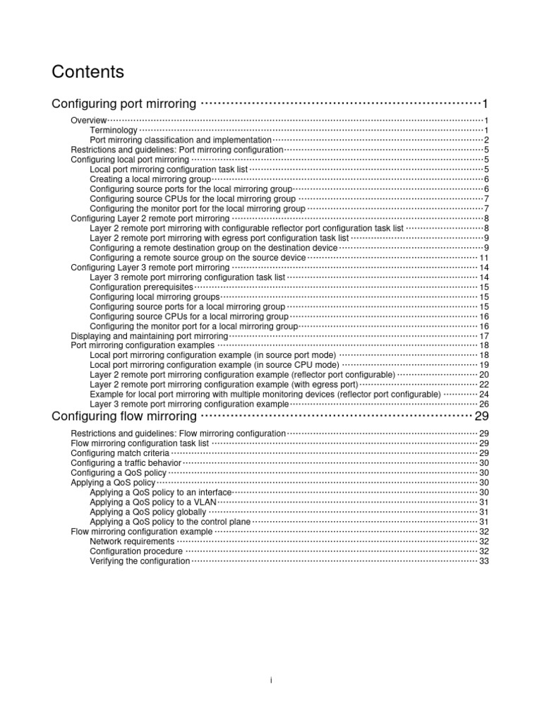 23 Mirroring Configuration | PDF | Port (Computer Networking) | Network ...