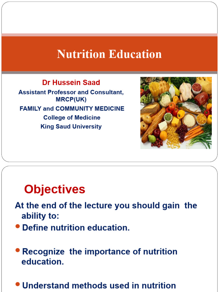 1- Nutrition Education | PDF | Nutrition | Diet & Nutrition
