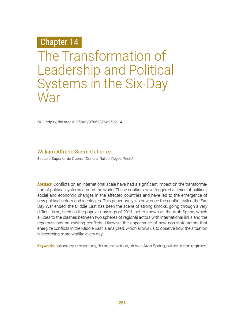 Capitulo. The Transformation of Leadership and Political Systems in The ...