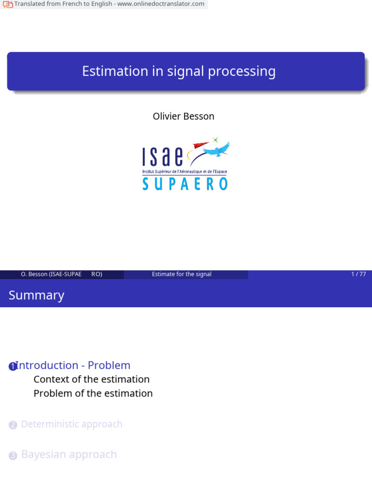 Slides Estimation Fr En Pdf Estimator Bias Of An Estimator