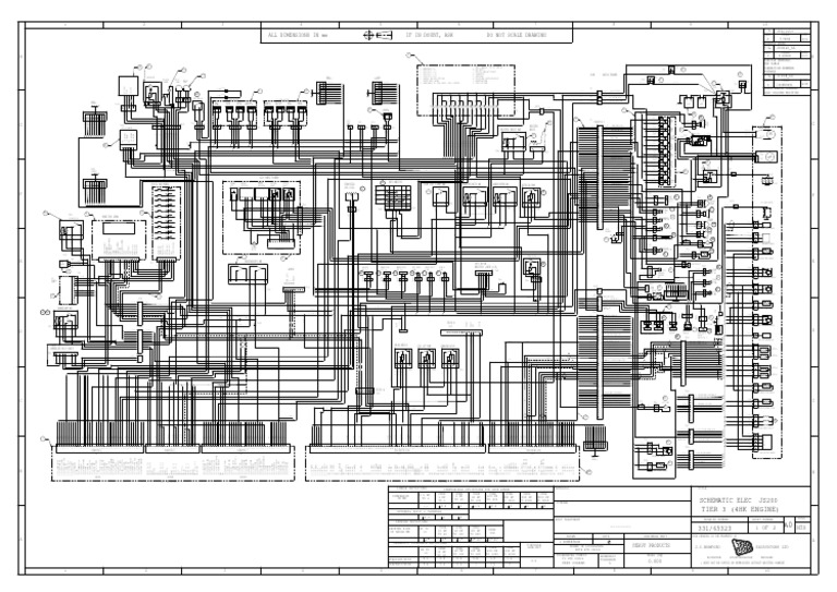 Schematic Elec Js200 Tier 3 (4Hk Engine) : All Dimensions in MM If in ...