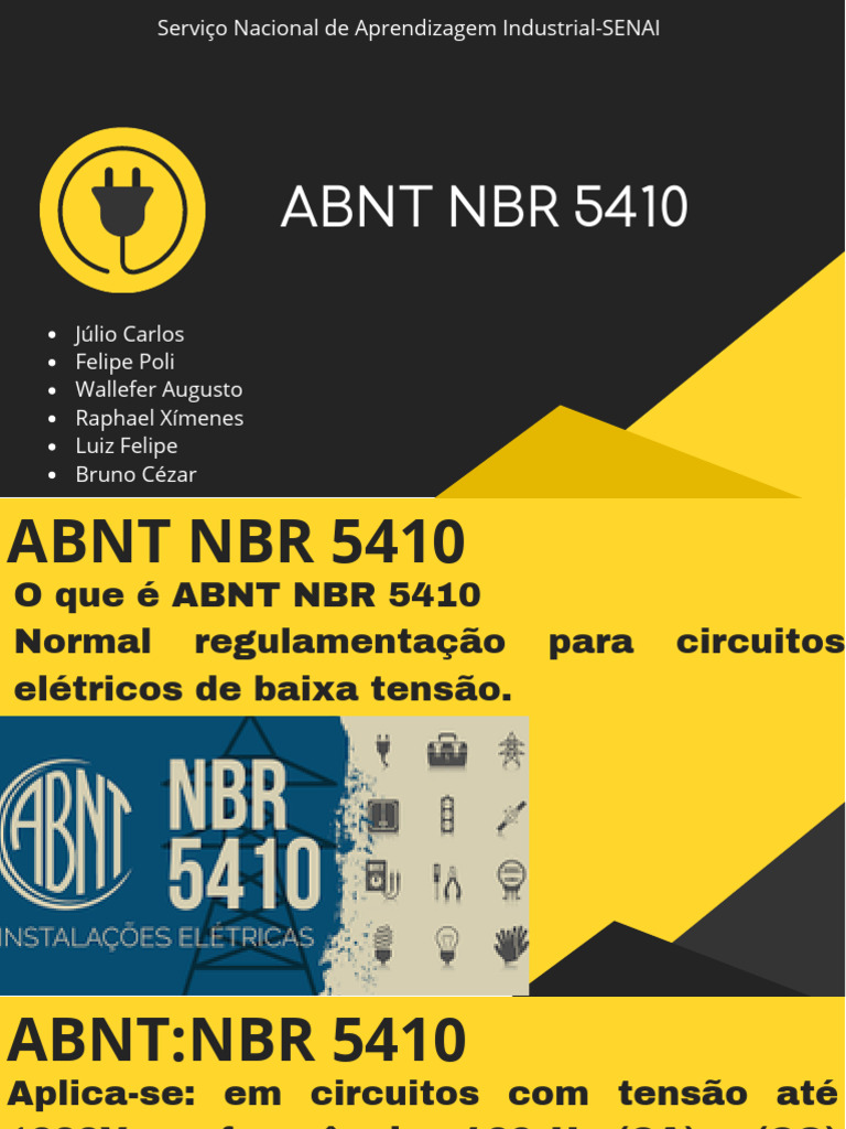 Abnt NBR 5410 | PDF | Eletricidade | Engenharia Elétrica
