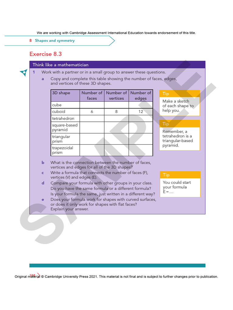 Shape 1 Maths Pdf Shape Tetrahedron