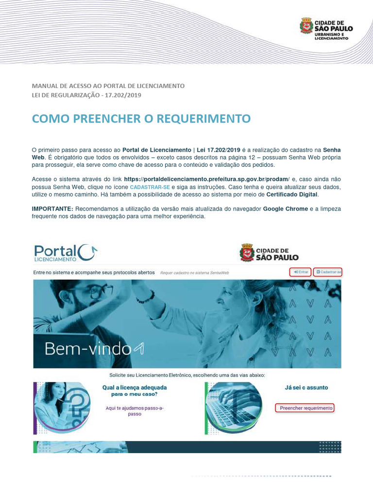 MANUAL 01 COMO PREENCHER O REQUERIMENTO v032023 | PDF | Rede mundial de computadores | Internet ...
