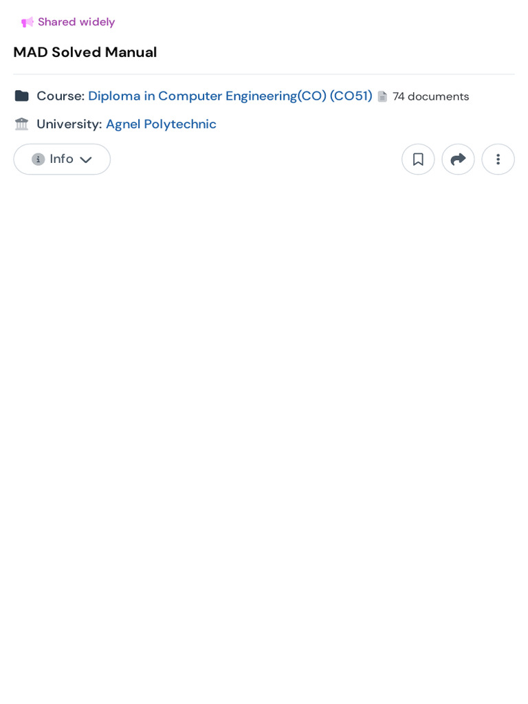 MAD Solved Manual for CO51 Course | PDF
