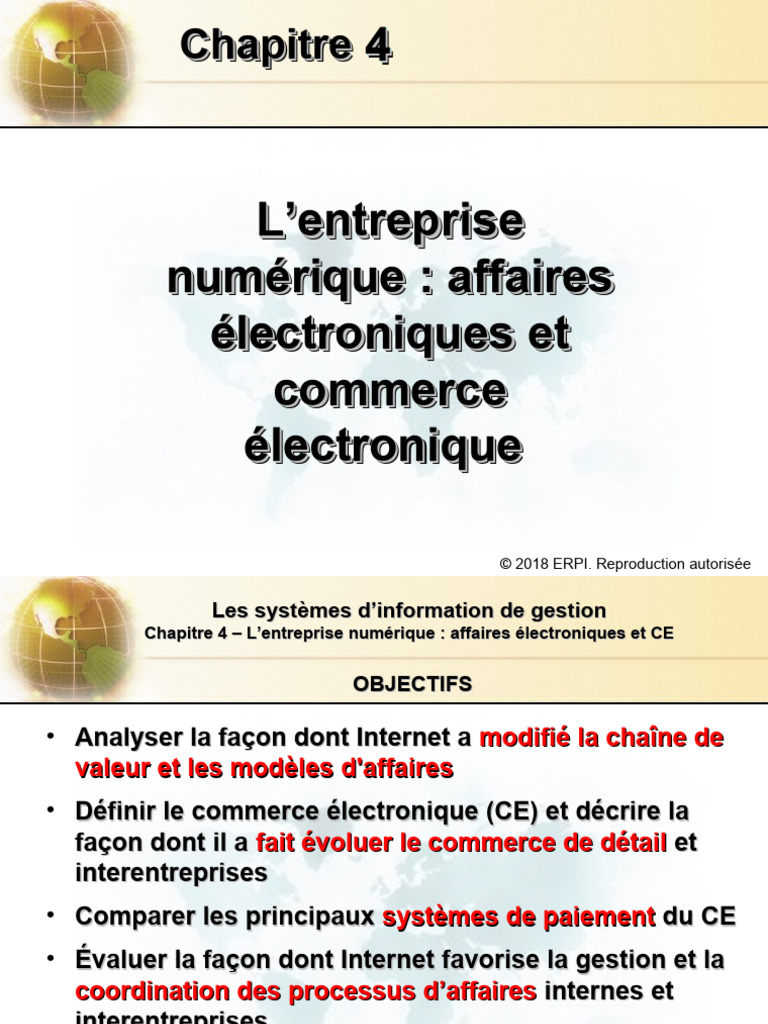 Chapitre - 04 Affaires Électroniques Et Commerce Électronique | PDF ...