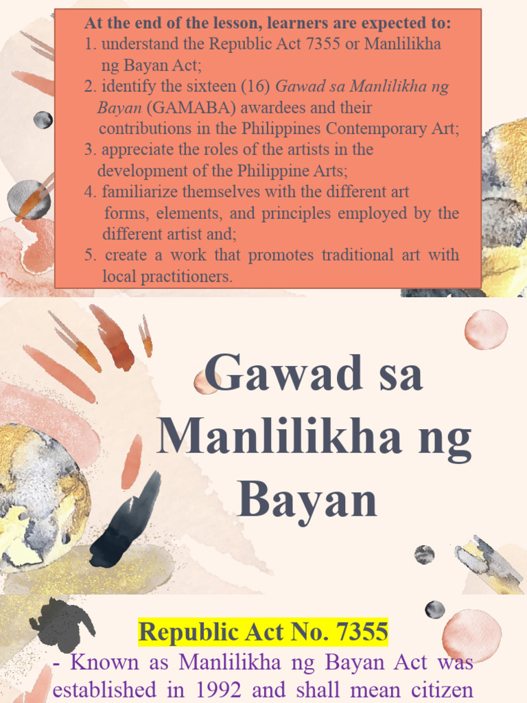 Gawad Sa Manlilikha NG Bayan W7 Copy No Video | PDF | Philippines