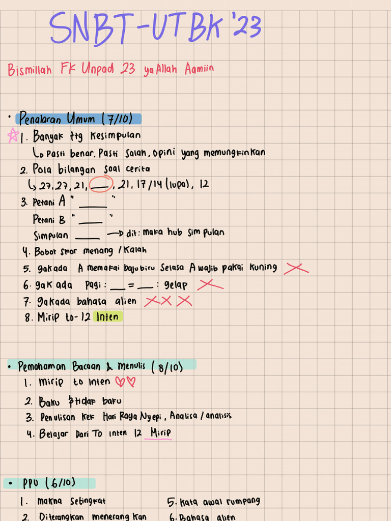 Review SNBT Day 1 | PDF