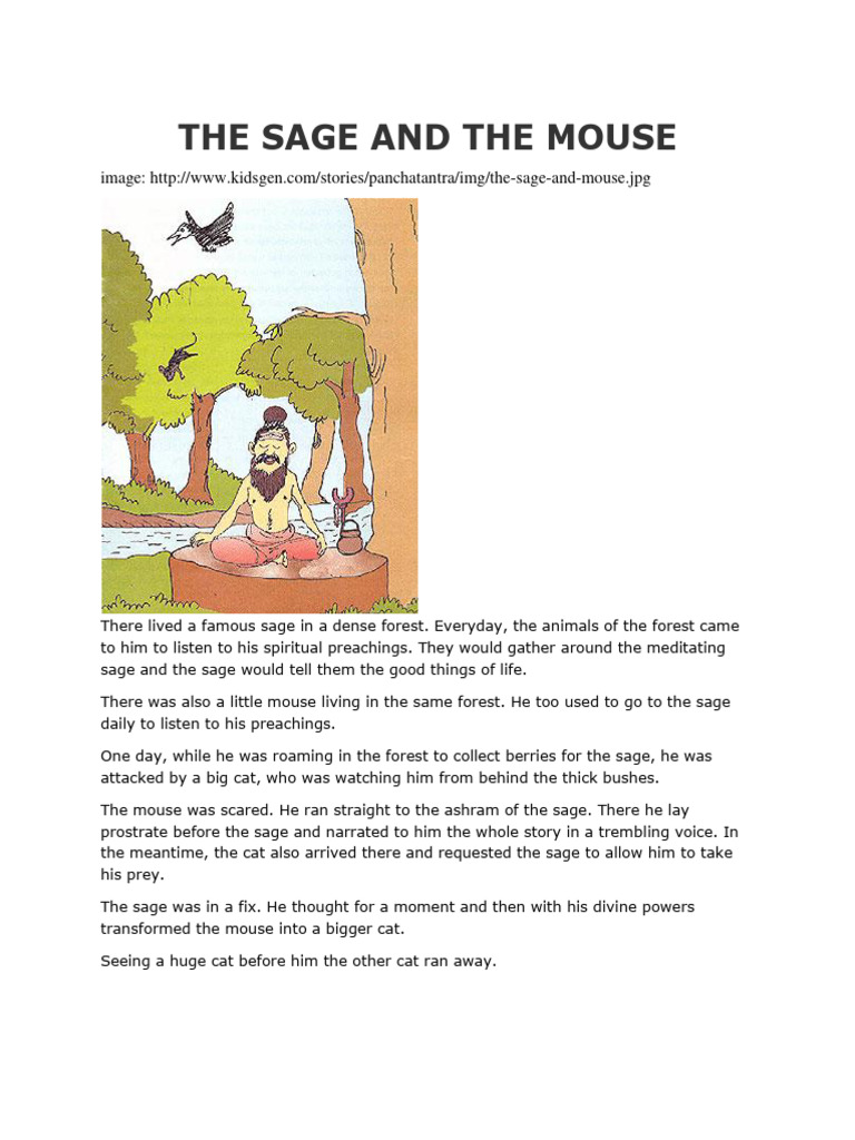The Sage and the Mouse: A Cautionary Tale | PDF | Poetry