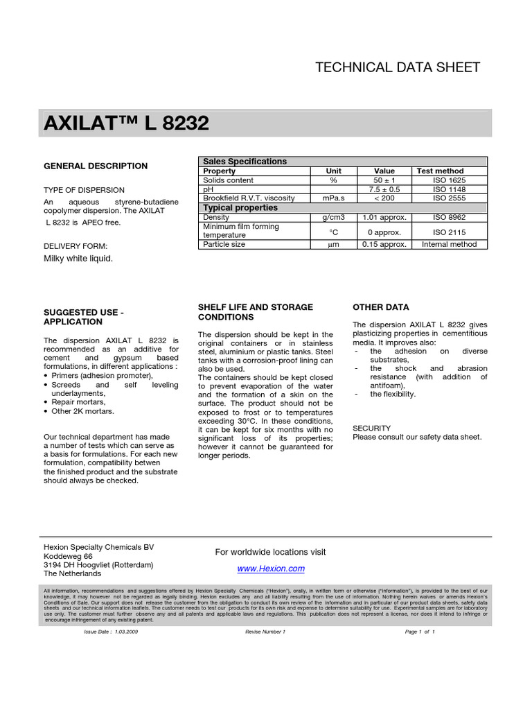 TDS - Axilat L 8232 - en Arnaud | PDF