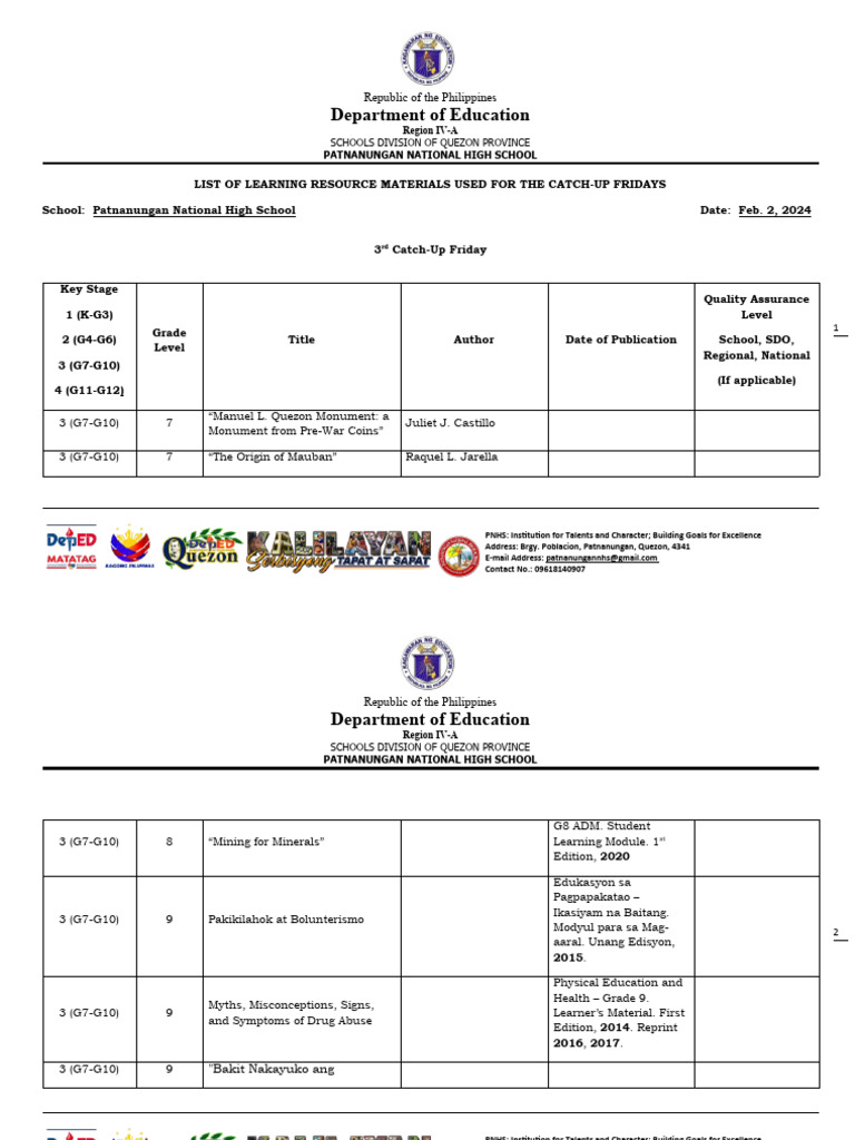 Cuf 3 Reading Materials Pdf Philippines