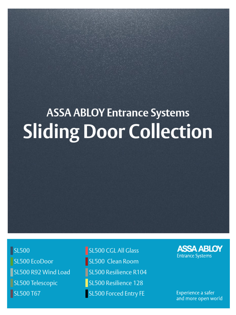 ASSA ABLOY SL500 Sliding Door Overview | PDF | Door | Green Building