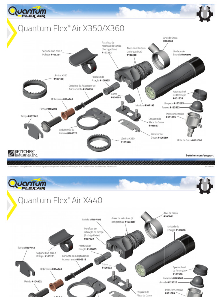 Quantum Flex Air Parts Explosions Portuguese | PDF