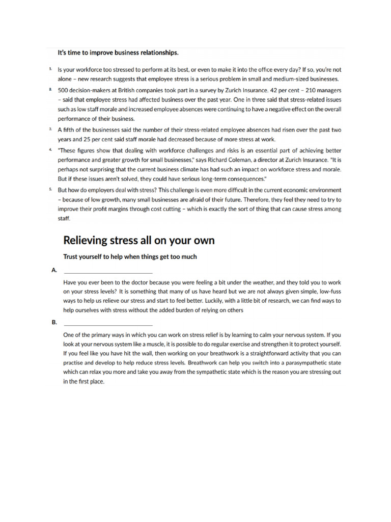 Reading Stress | PDF