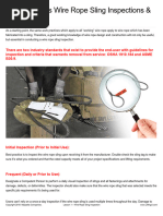 Rigging Equipment Inspection Checklist | PDF | Rope | Wire