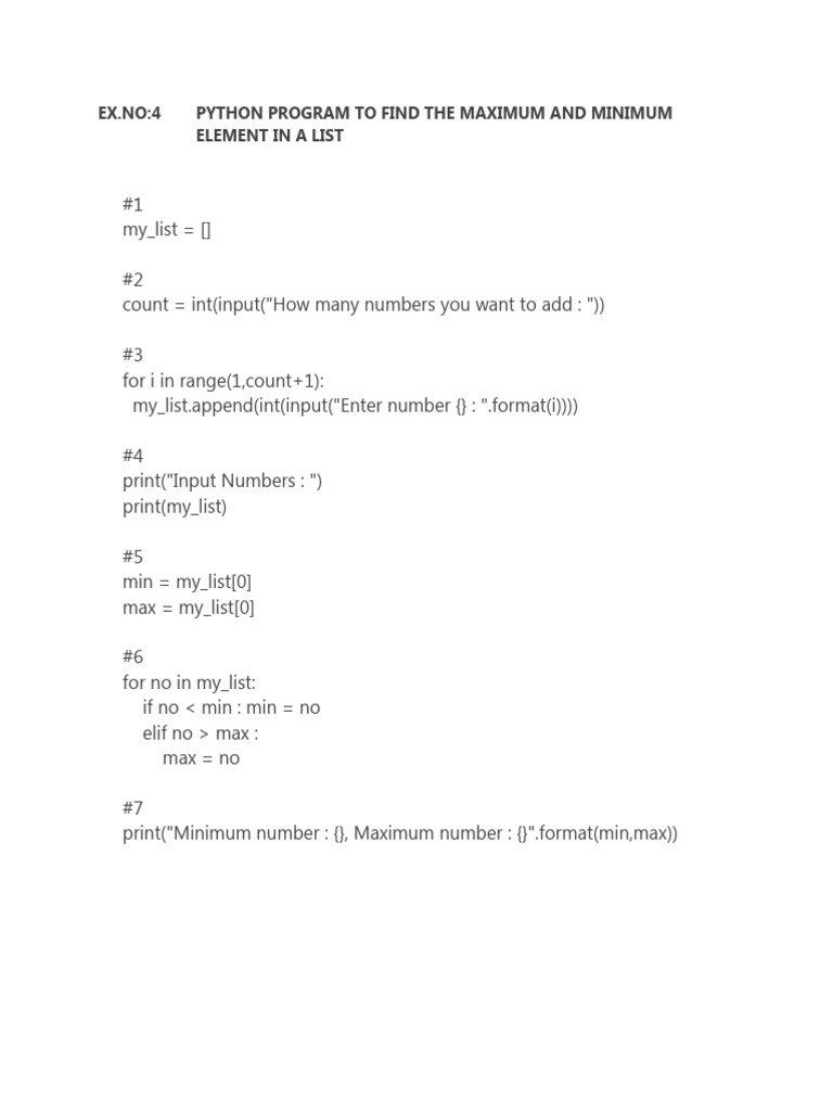 Python Lab Ex 4 Ex 5 | Download Free PDF | Computer Science | Computer Programming