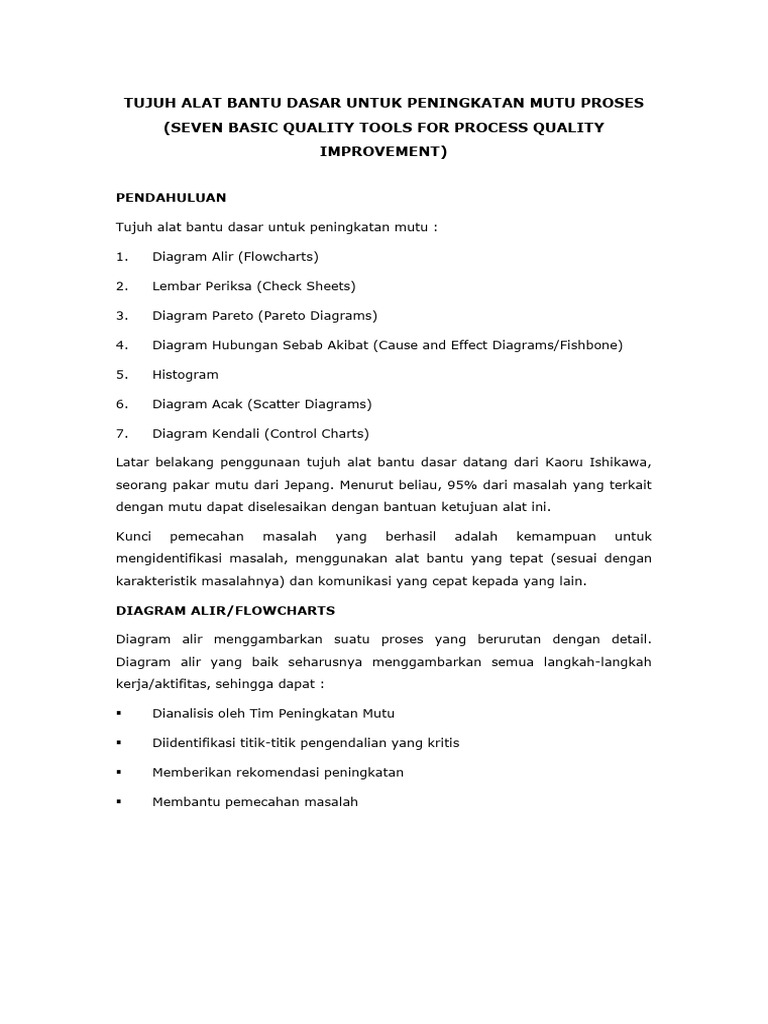 Basic Quality Tools | PDF