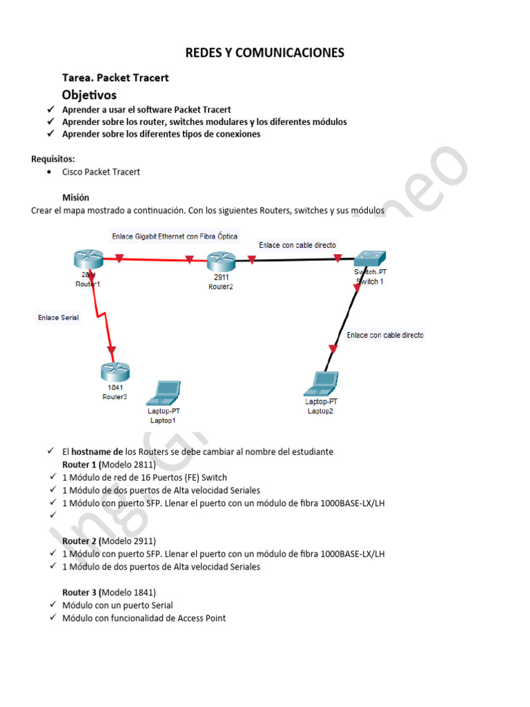Cisco Pack Tracer Gio Homework | PDF