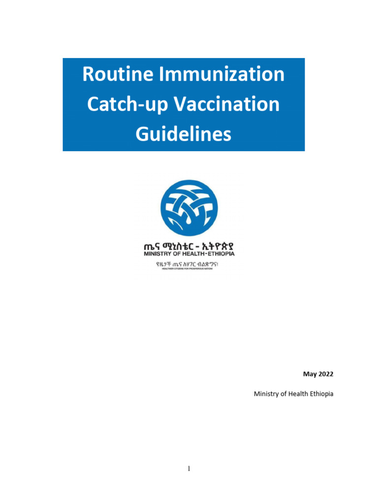 Catch Up EPI National Guide | PDF | Vaccines | Pandemic