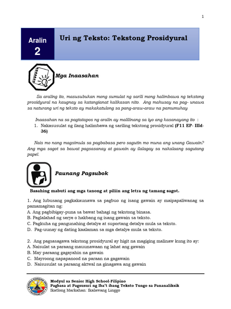 Pagbasa at Pagsusuri Q3 Week 2 | PDF
