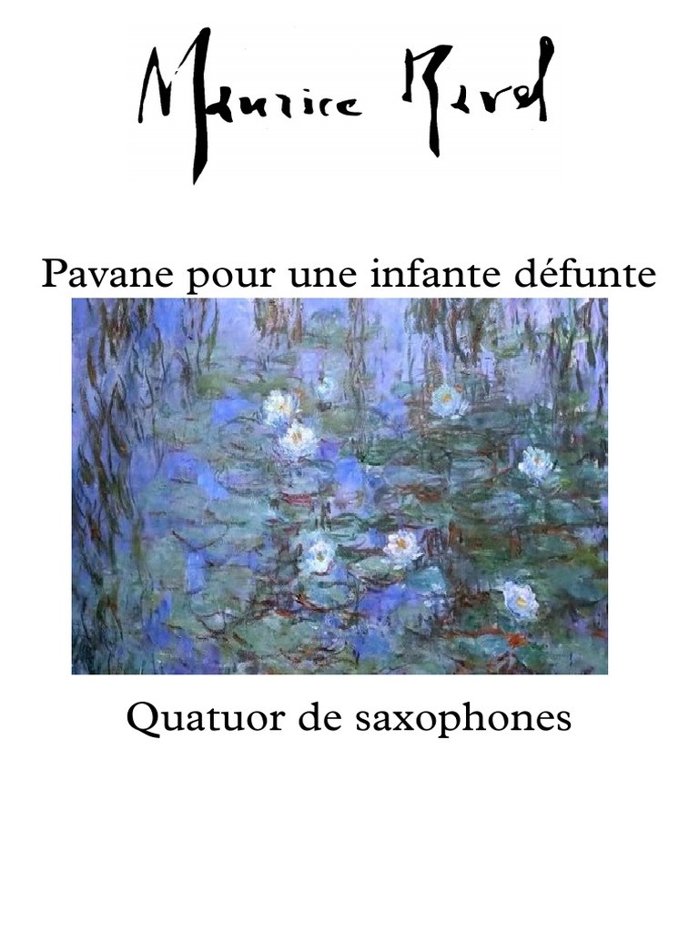 Pavane Ravel Sax PDF | PDF | Organologie élémentaire | Saxophone
