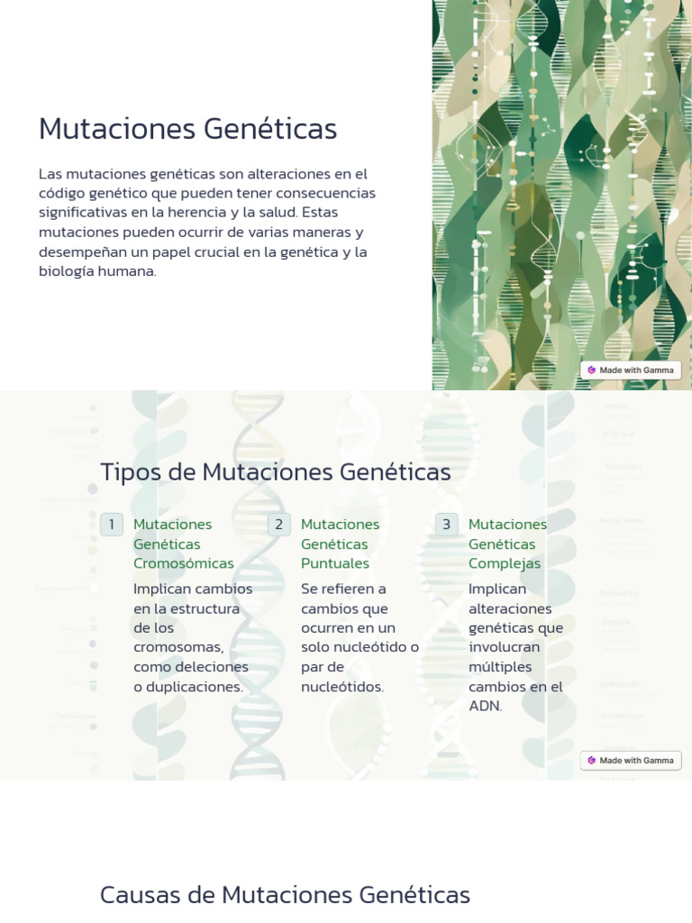 Mutaciones Geneticas | PDF | Mutación | Genética