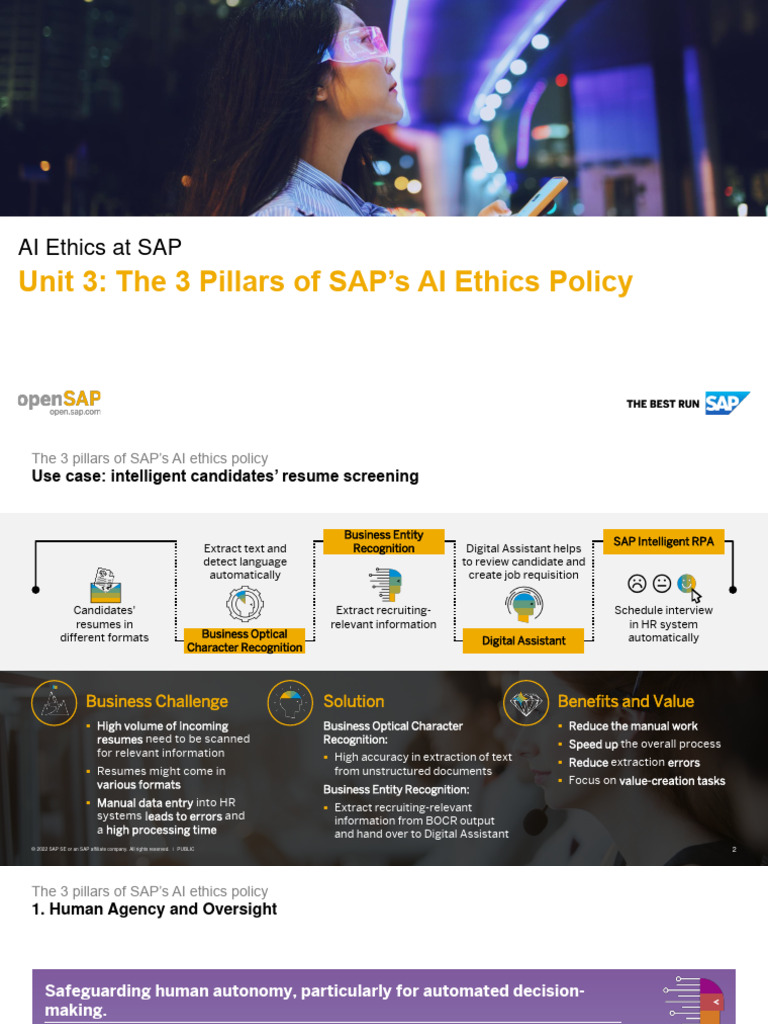 OpenSAP Aie1 Unit 3 PILLAR Presentation | PDF | Artificial Intelligence | Intelligence (AI ...