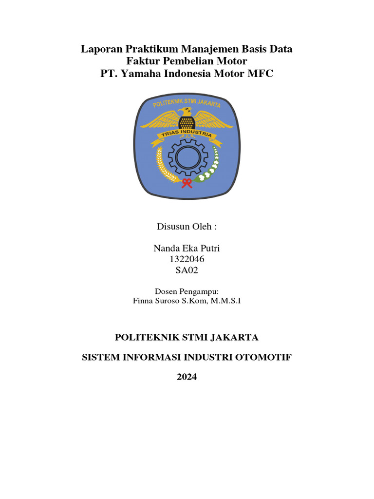 Nanda Eka Putri Pre Test Faktur Pt Yamaha Motor Pdf