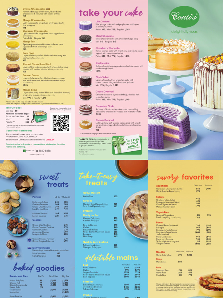 Contis BC 2024 Brochure Fa | PDF | Cheesecake | Cakes