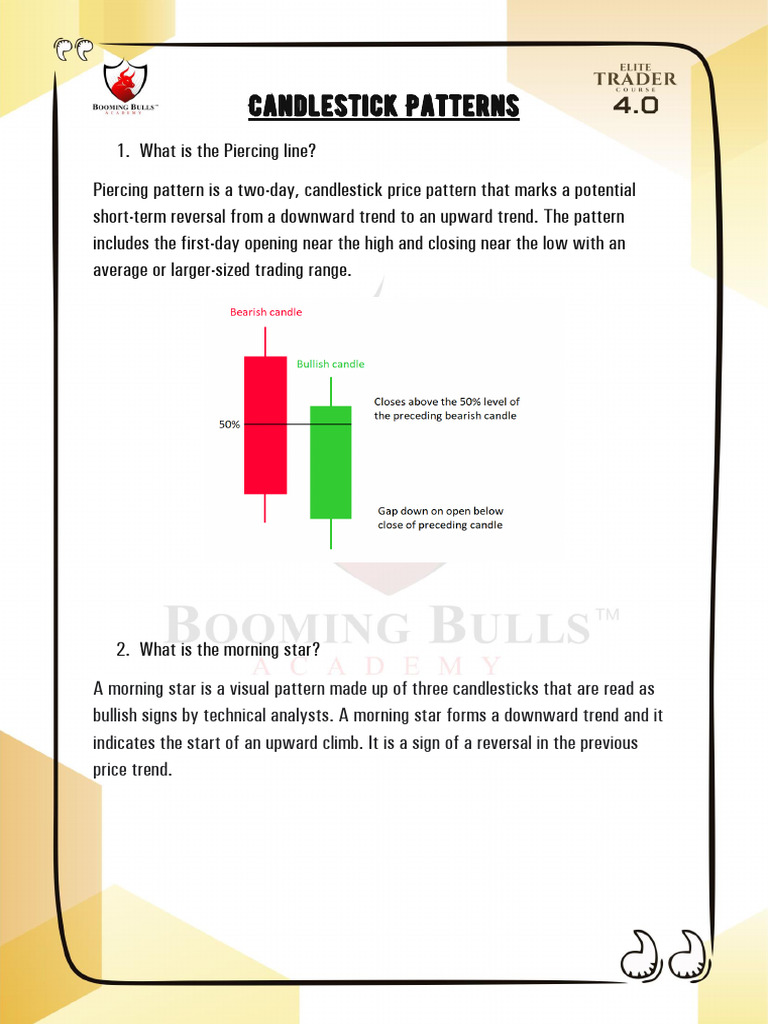 Candlestick Patterns | PDF | Market Trend | Technical Analysis
