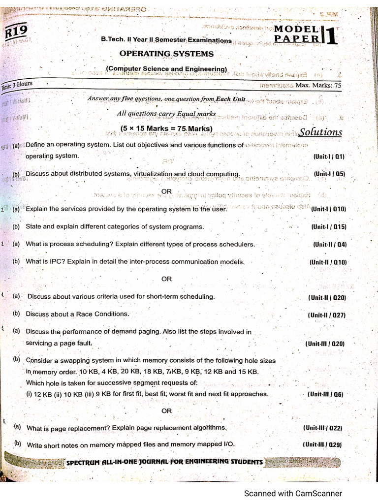 Operating Systems All in One 2-2 | PDF