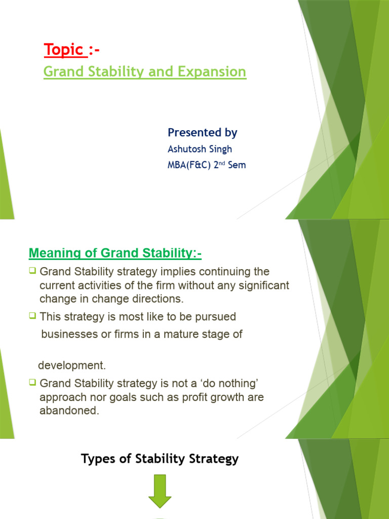 Grand Stability and Expansion Strategies | PDF | Business