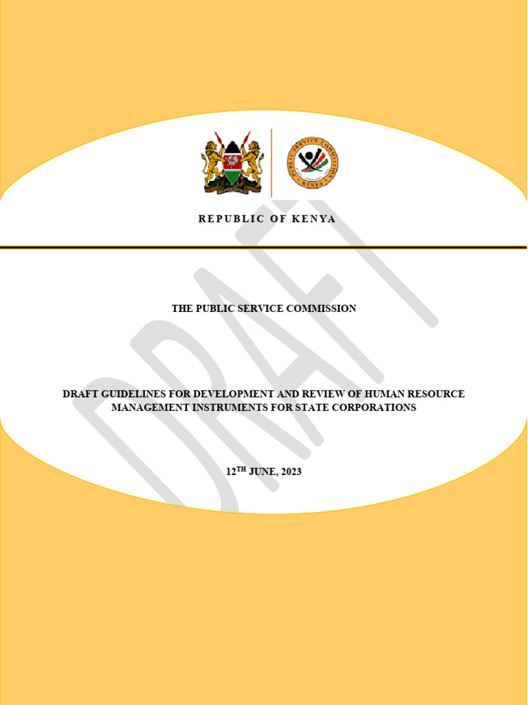 HR Management Guidelines for State Corporations | PDF | Human Resource ...