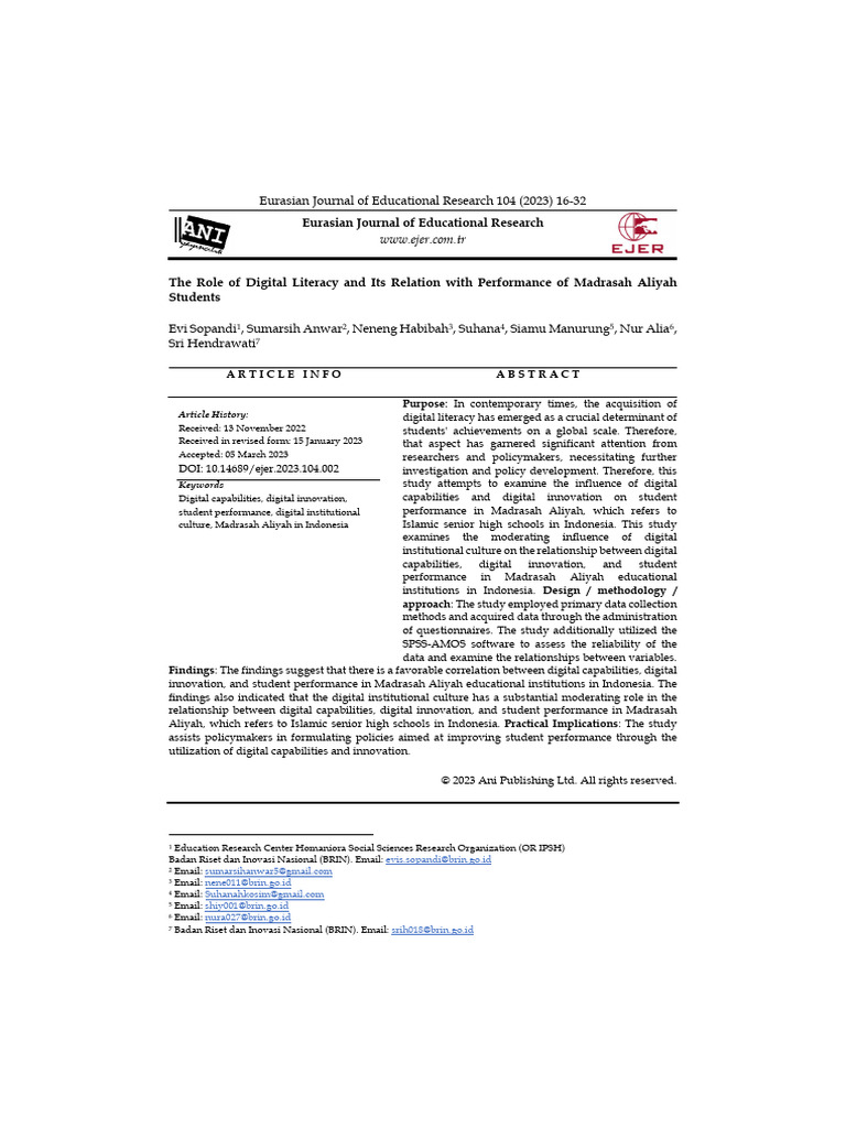 Admin, 2-18-Final-Q Done Literasi EVI EJER.6006-Ikhwan (New Paper) | PDF | Innovation | Multimedia