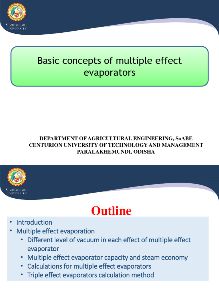 Multiple Effect Evaporators Explained | PDF