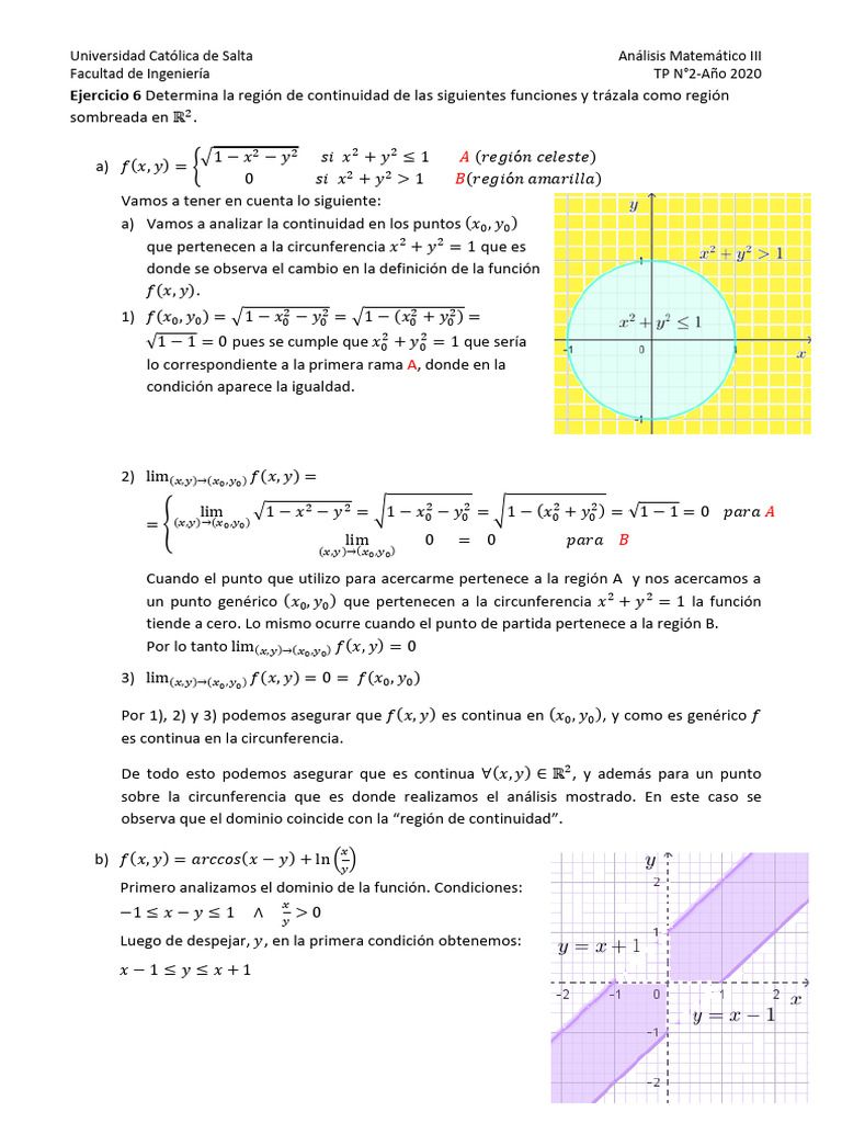 Ejerc 6 A) B) | PDF | Matemáticas | Análisis matemático