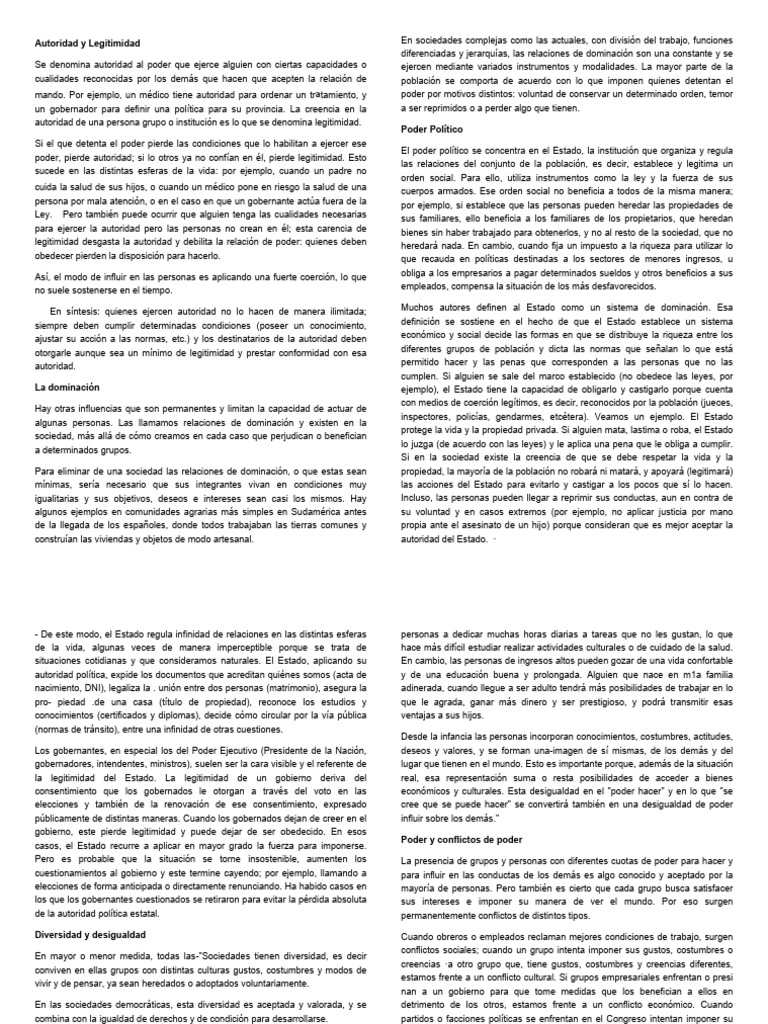Politica y Ciudadania-5to Eco, Nat, Soc-Diaz-Act 5 | PDF | Estado (política) | Gobierno