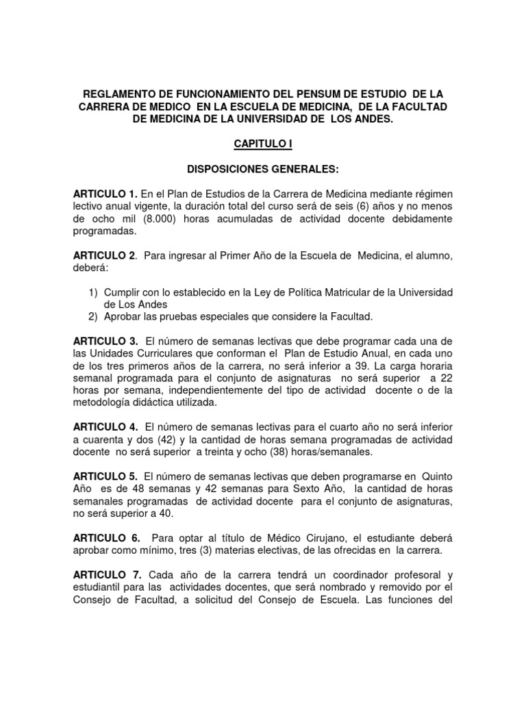 Reglamento Funcionamiento Pensum MM DEFINITVO | PDF | Universidad | Maestros