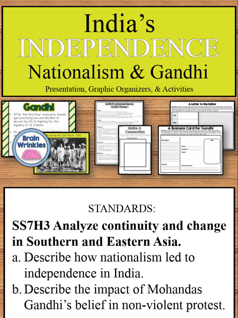 Indian Independence and Gandhi2 | PDF | Mahatma Gandhi | British Raj