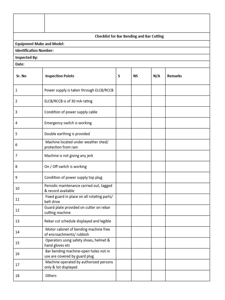 Bar Bending & Cutting Safety Guide | PDF