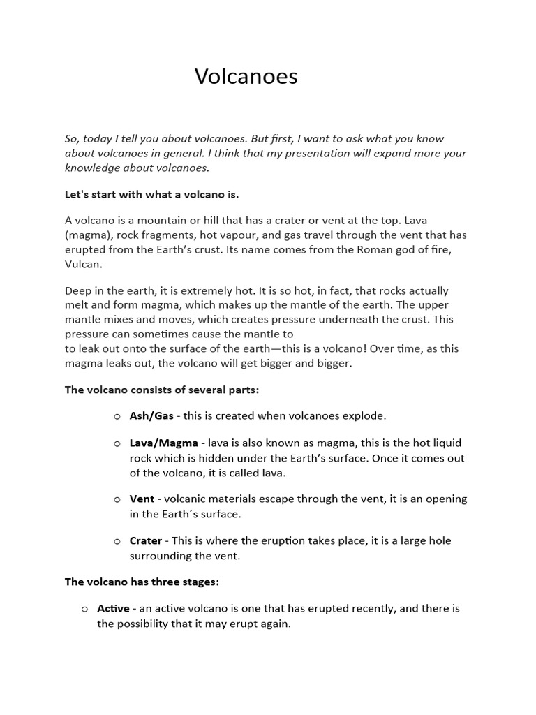 Volcanoes | PDF | Volcano | Types Of Volcanic Eruptions