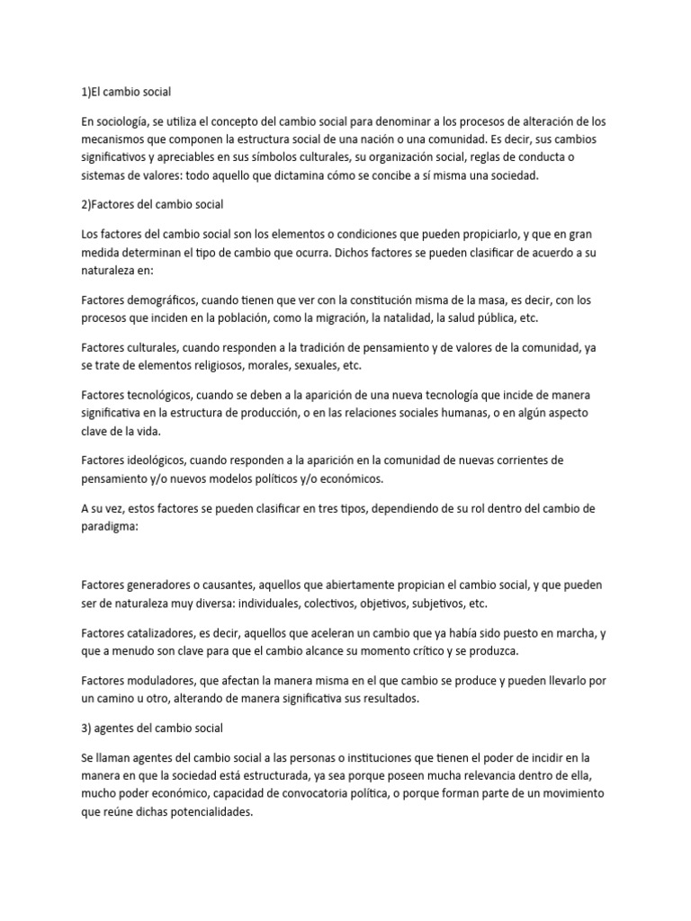 1) El Cambio soc-WPS Office | PDF | Cambio social | Sociedad
