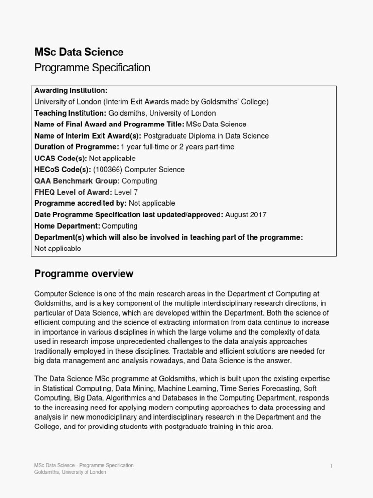 MSC Data Science Oncampus 2020 | PDF | Data Science | Computing