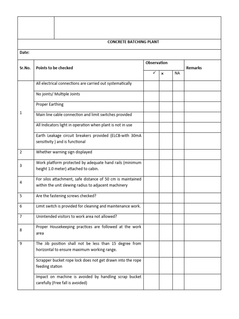 Concrete Batching Plant | PDF | Switch | Equipment