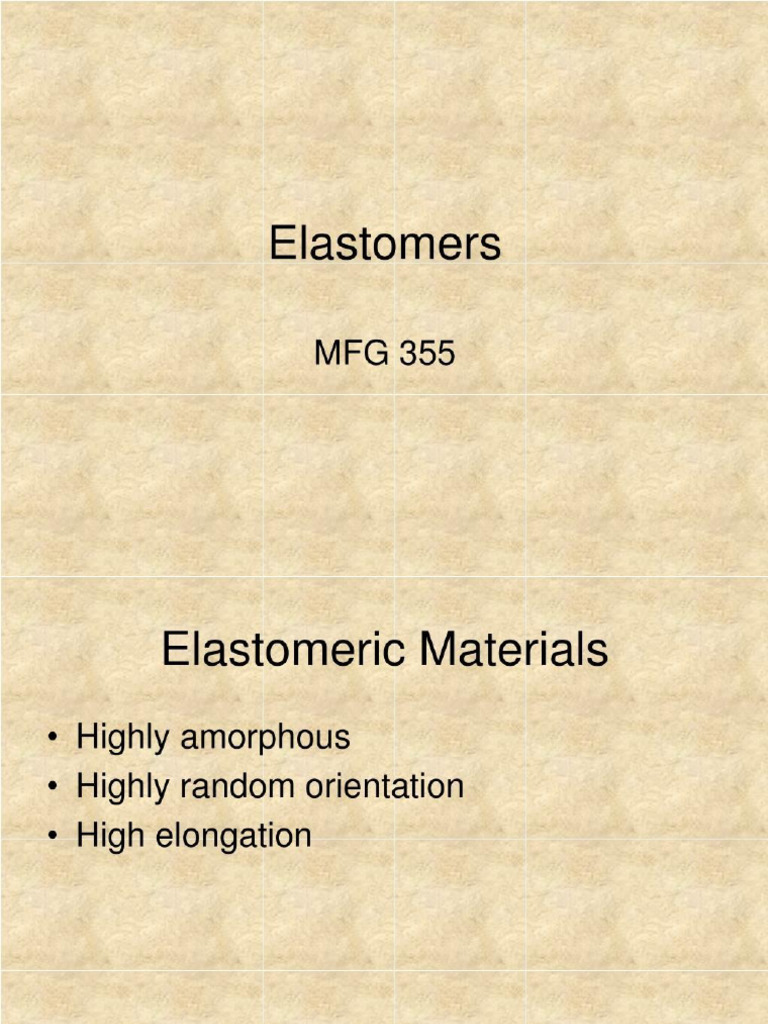 Elastomers 1 | PDF